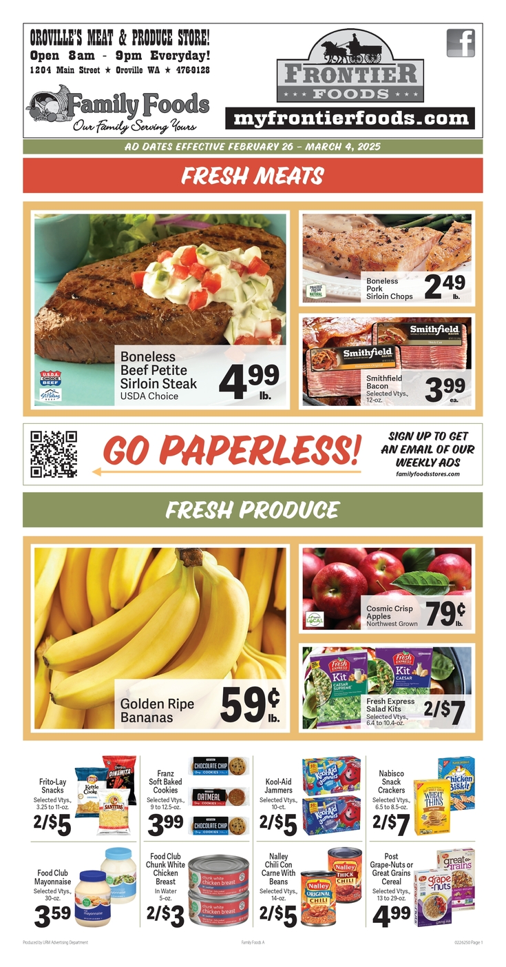 Print Weekly Specials | Family Foods | Frontier Foods - 1204 Main ...