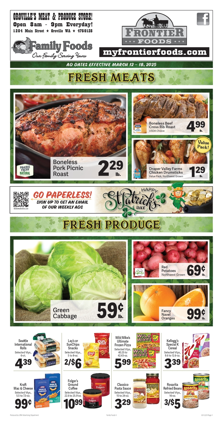 Print Weekly Specials | Family Foods | Frontier Foods - 1204 Main ...