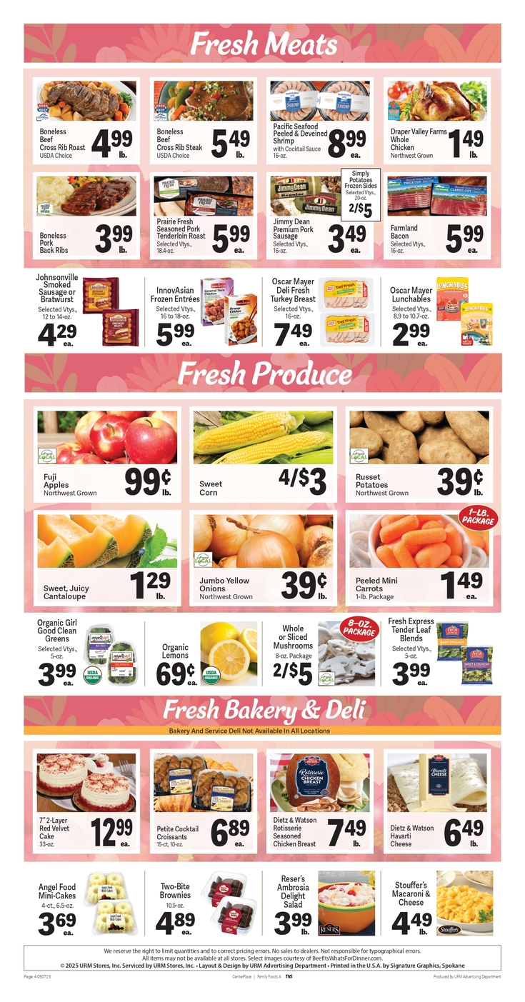 Print Weekly Specials | Family Foods | Grant's Family Foods - 4th ...
